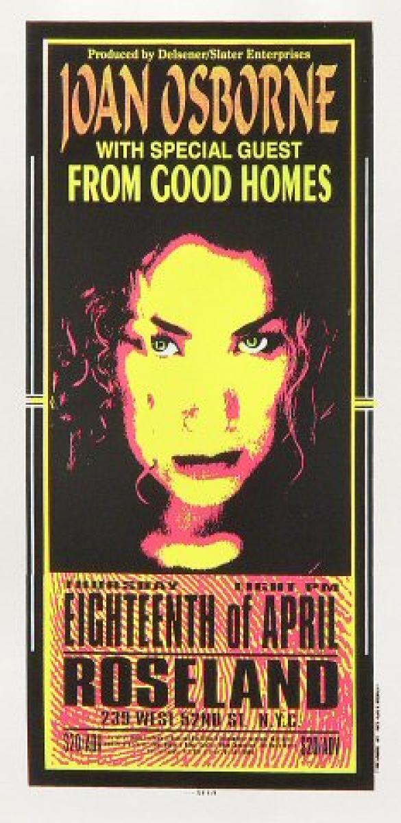 Joan Osborne Vintage Concert Handbill from Roseland Ballroom, Apr 18 ...