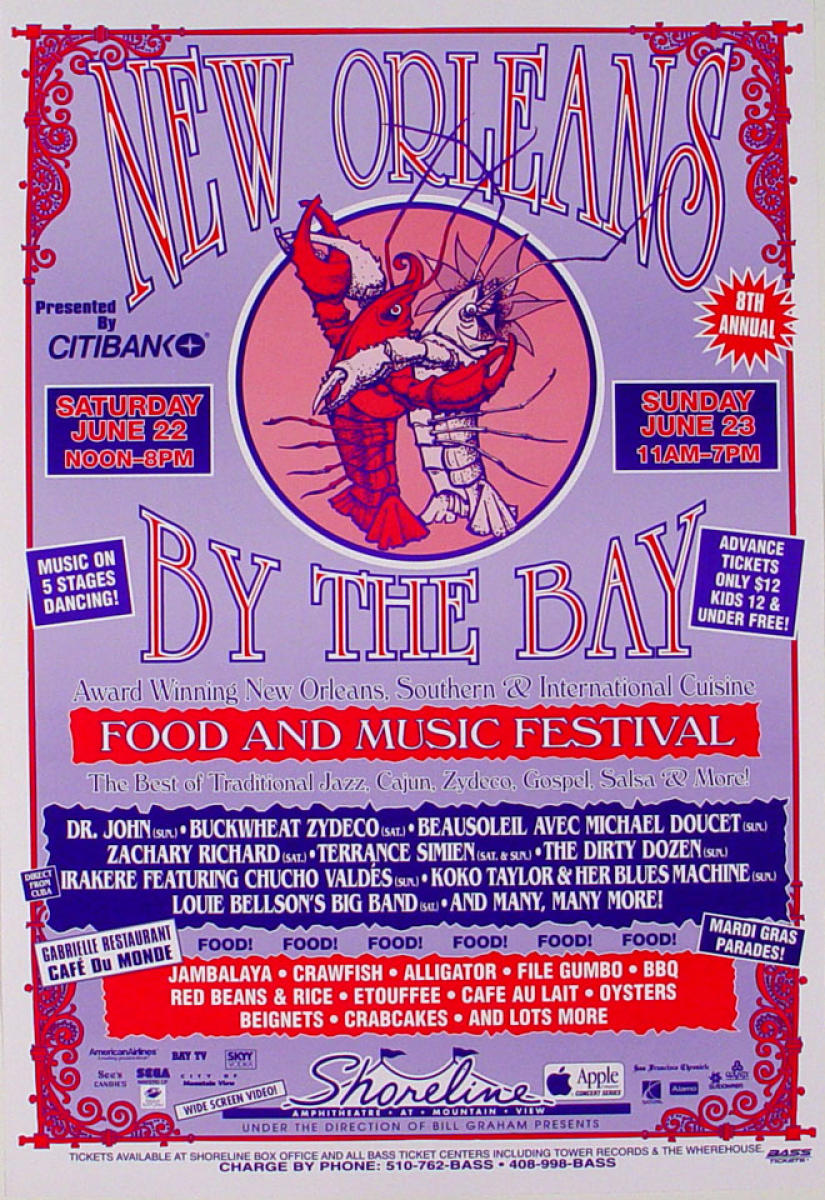 Dr. John Vintage Concert Poster from Shoreline Amphitheatre, Jun 22 ...