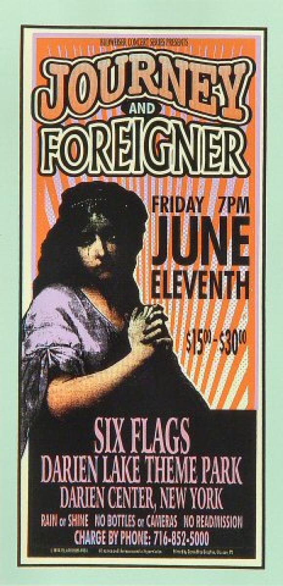 Journey Vintage Concert Handbill from Six Flags Theme Park, Jun 11 ...
