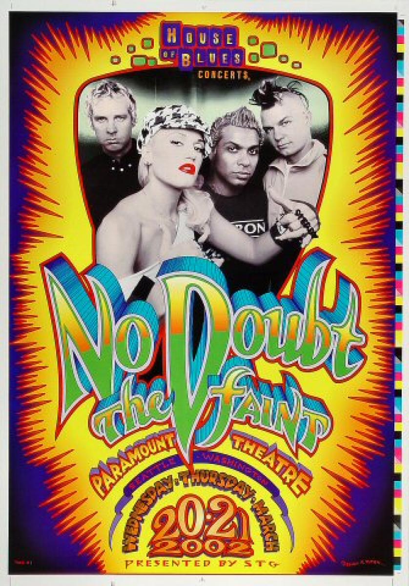 No Doubt Vintage Concert Proof from Paramount Theatre Seattle, Mar 20 ...