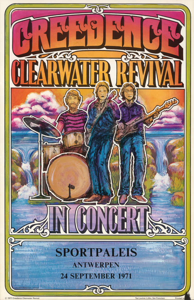 Creedence Clearwater Revival Vintage Concert Poster from Sportpaleis ...