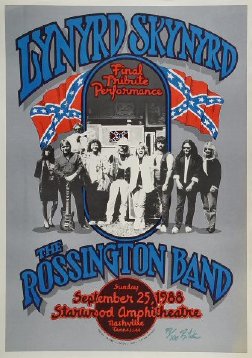 Lynyrd Skynyrd Vintage Concert Poster from Starwood Amphitheatre, Sep ...