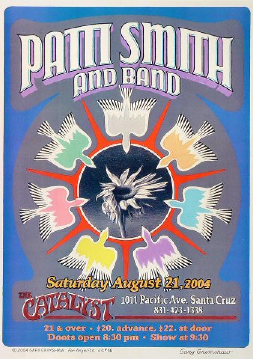 Patti Smith Vintage Concert Poster from Catalyst, Aug 21, 2004 at ...