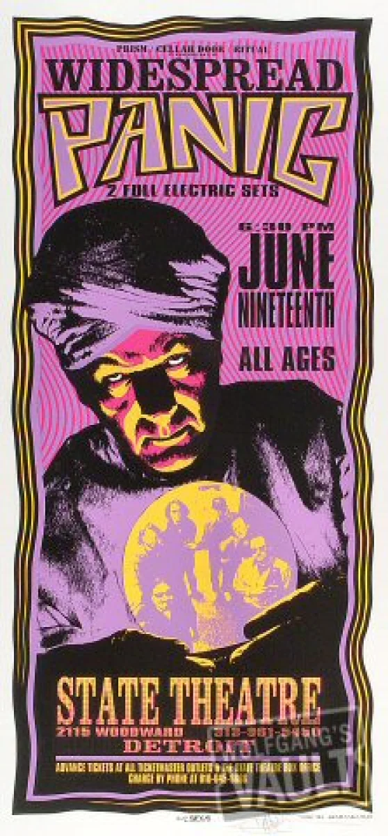 Widespread Panic Vintage Concert Silkscreen from State Theatre, Jun 19 ...