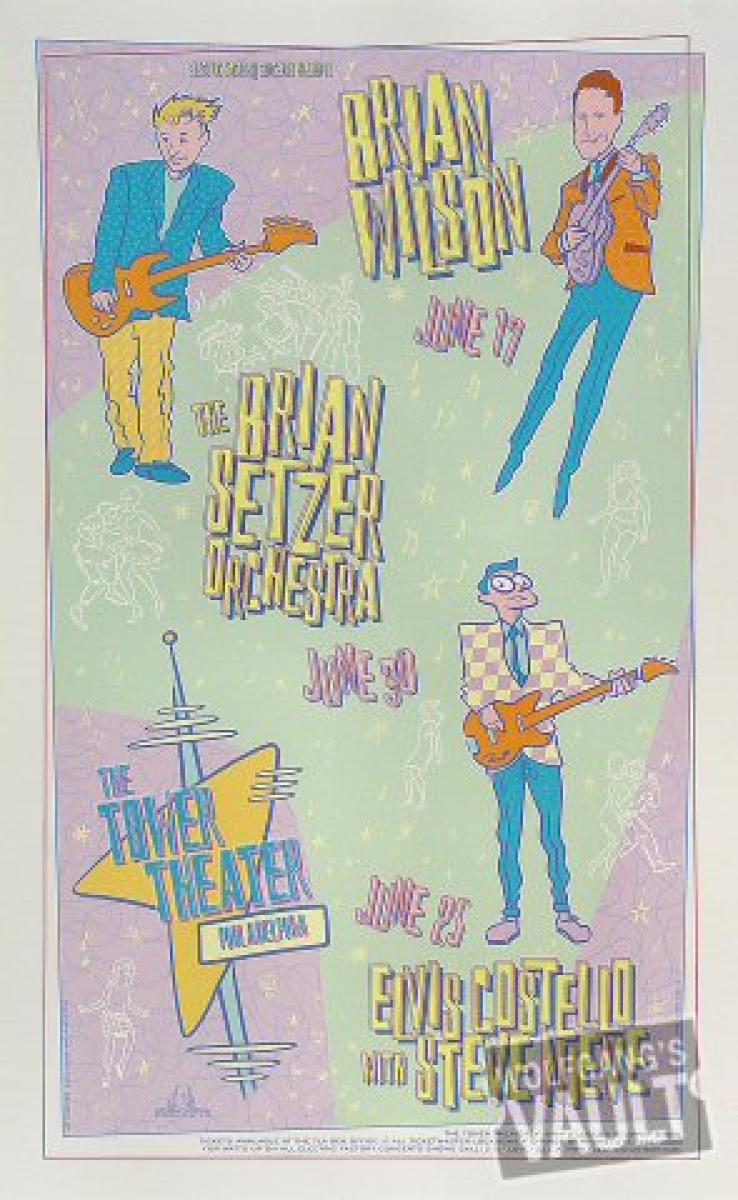Brian Wilson Vintage Concert Poster from Tower Theater, Jun 17, 1999 at ...