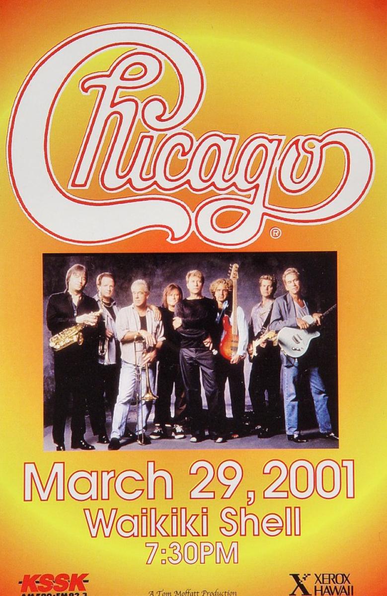 Chicago Vintage Concert Handbill from Waikiki Shell, Mar 29, 2001 at ...
