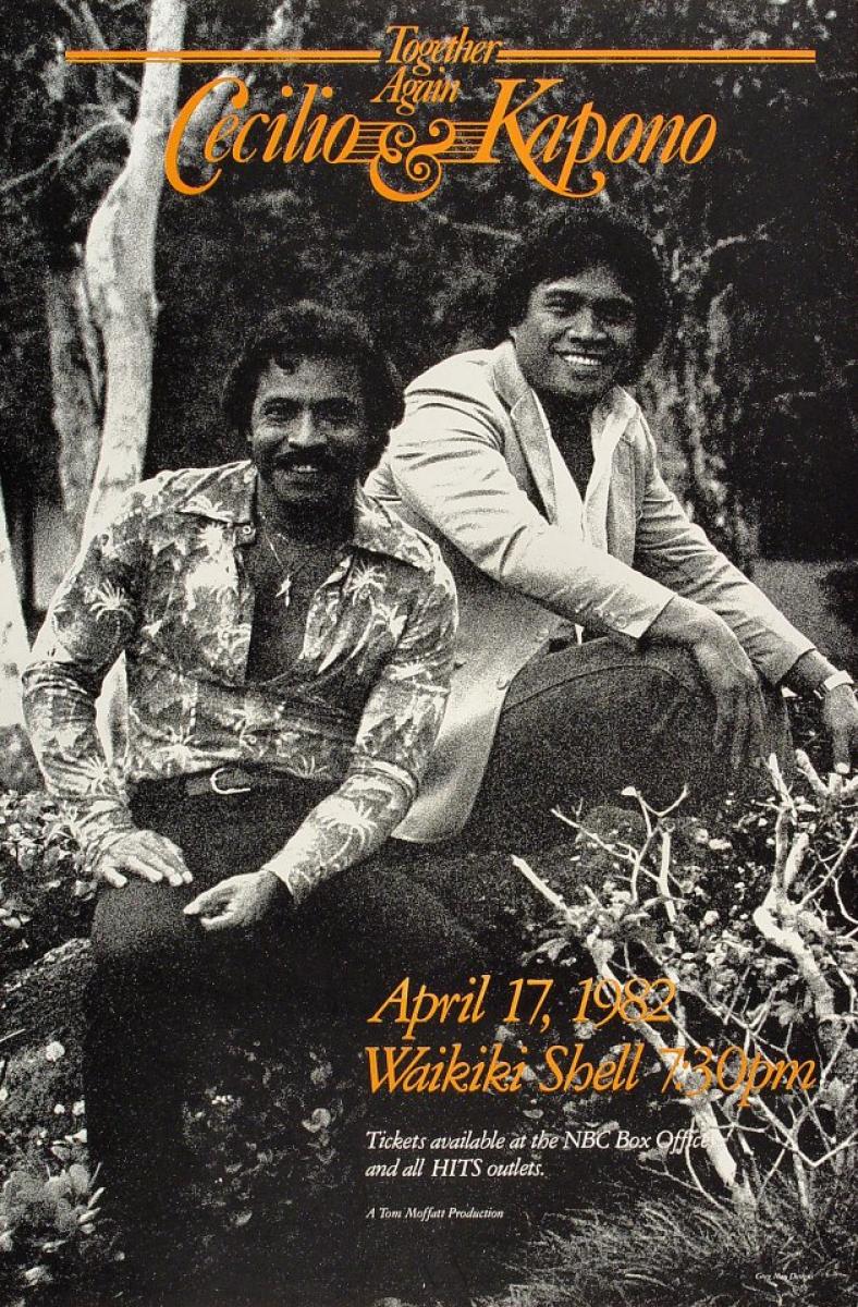 Cecilio and Kapono Vintage Concert Poster from Waikiki Shell, Apr 17 ...