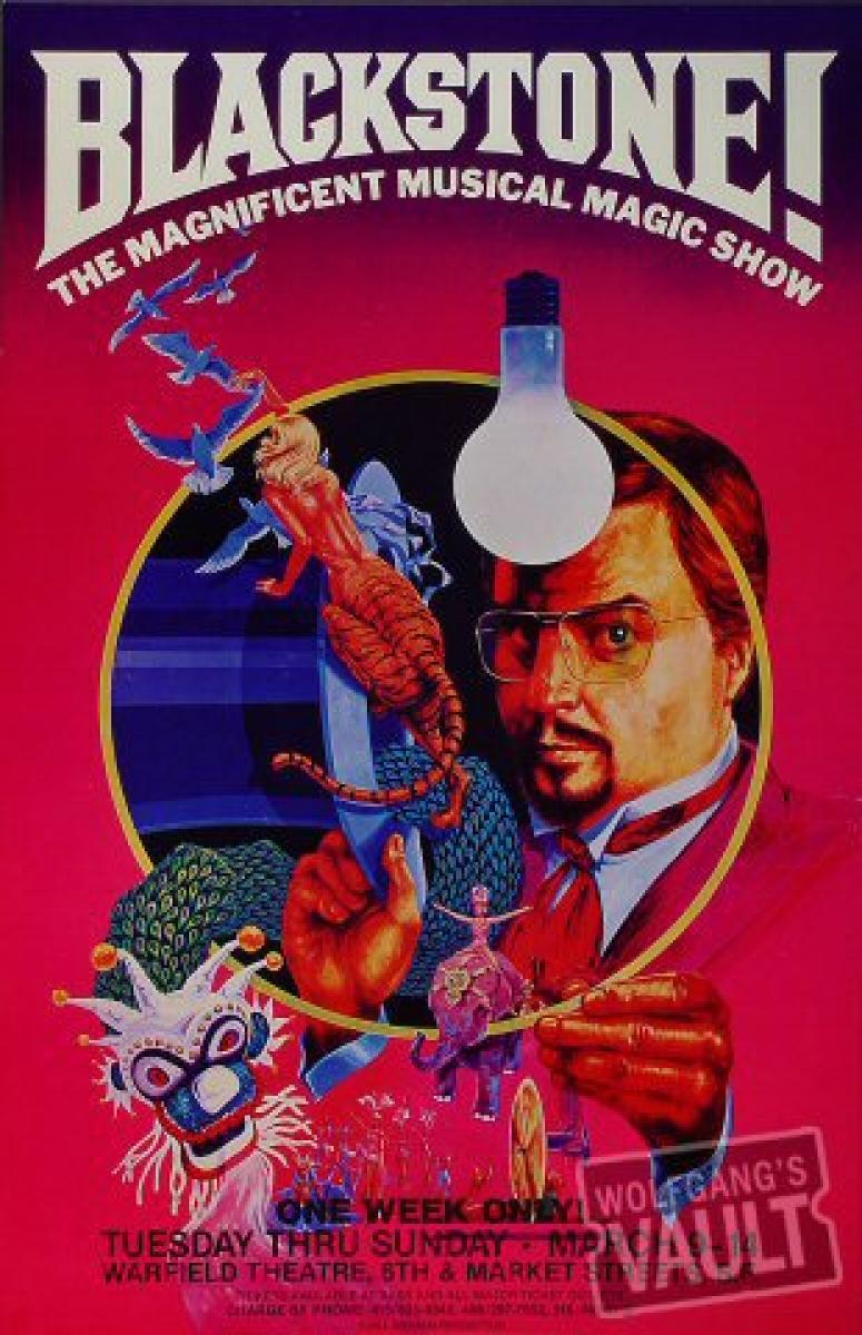 Blackstone Vintage Concert Poster from Warfield Theatre, Mar 9, 1982 at ...
