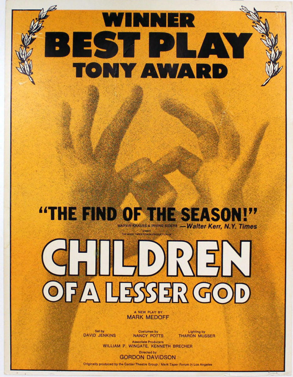 Children Of A Lesser God Vintage Concert Poster from Warfield Theatre ...