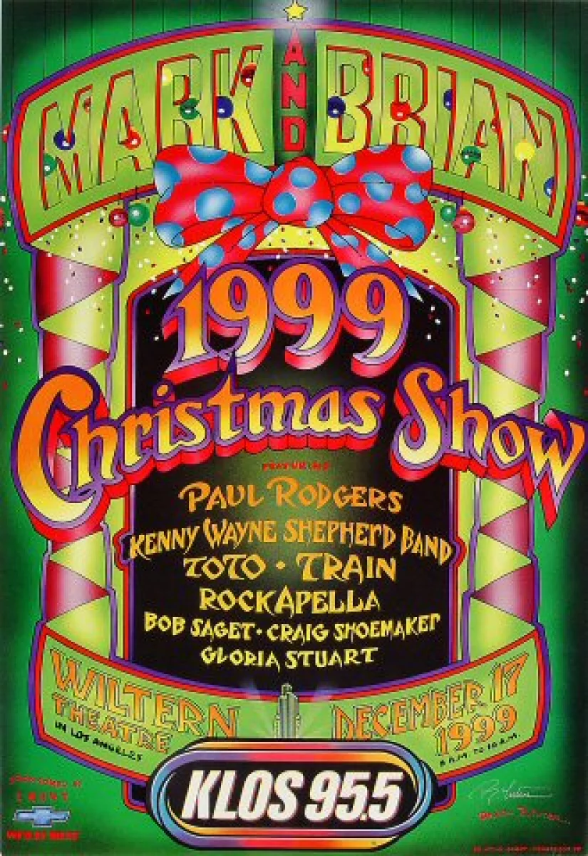 Mark & Brian Vintage Concert Poster from Wiltern Theatre, Dec 17, 1999 ...