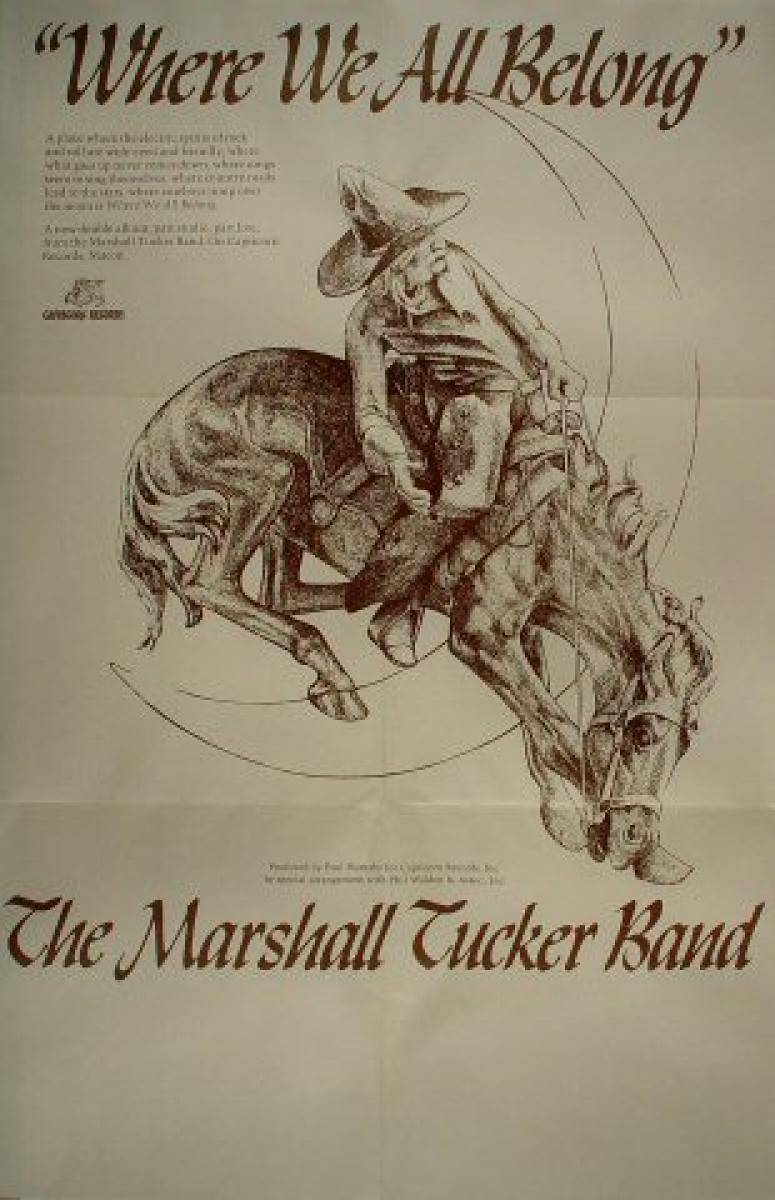 The Marshall Tucker Band Vintage Concert Poster, 1974 at Wolfgang's