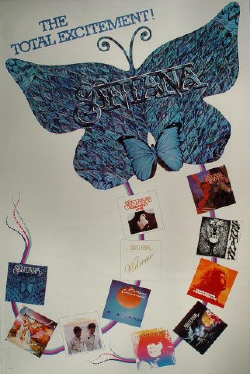 Santana Vintage Concert Poster, 1974 at Wolfgang's