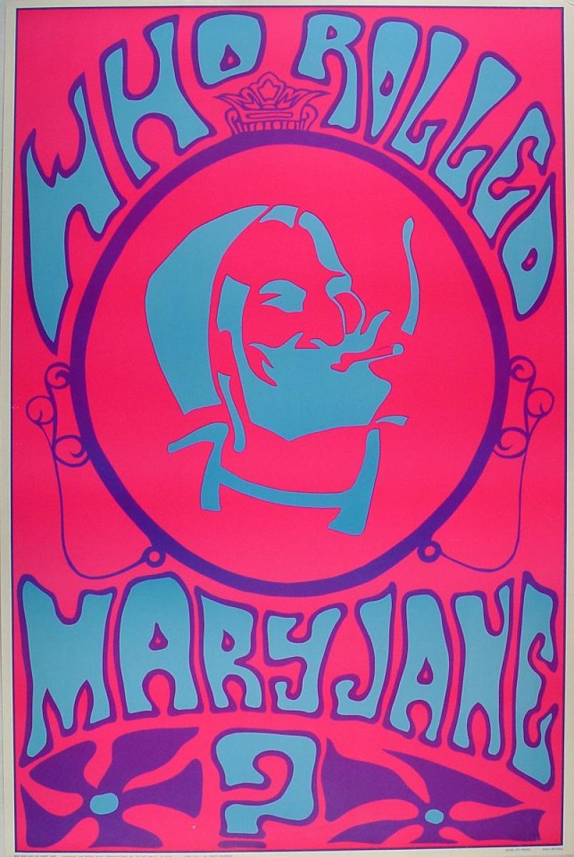 Who Rolled Mary Jane? Vintage Concert Poster, 1969 at Wolfgang's