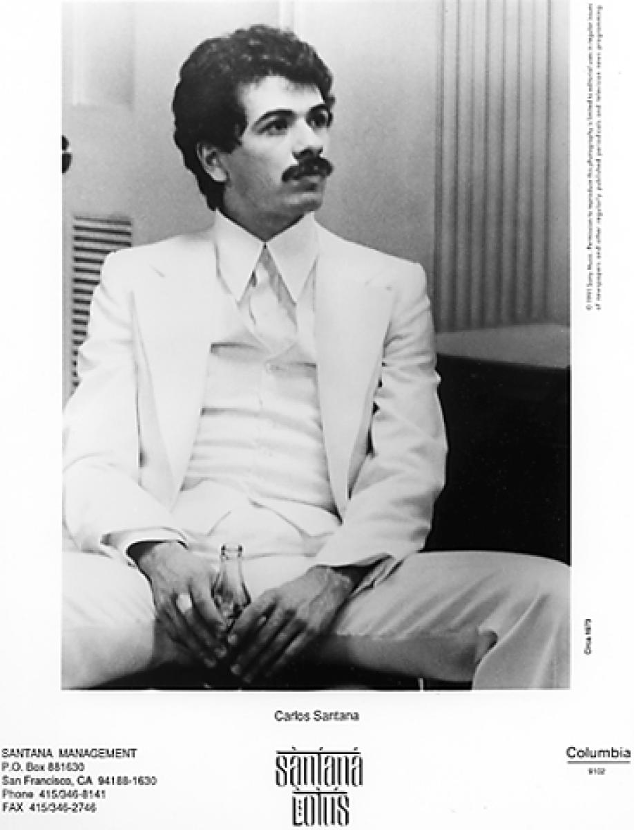 Carlos Santana Vintage Concert Photo Promo Print 1973 At Wolfgangs
