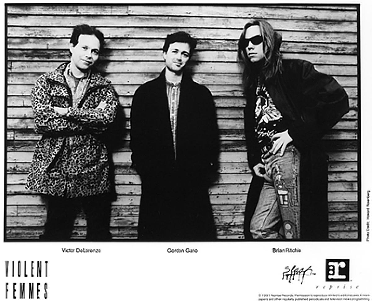 Violent Femmes Vintage Concert Photo Promo Print, 1991 at Wolfgang's