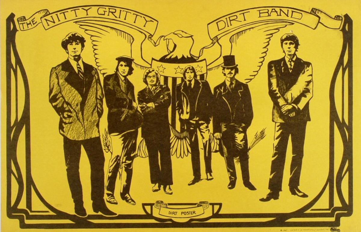 The Nitty Gritty Dirt Band Vintage Concert Poster, 1967 at Wolfgang's