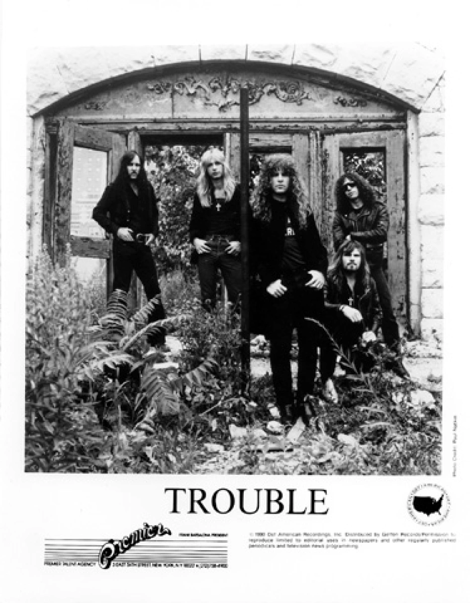 Trouble Vintage Concert Photo Promo Print, 1990 at Wolfgang's