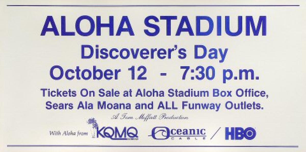 Discoverer's Day Vintage Concert Poster from Aloha Stadium at Wolfgang's