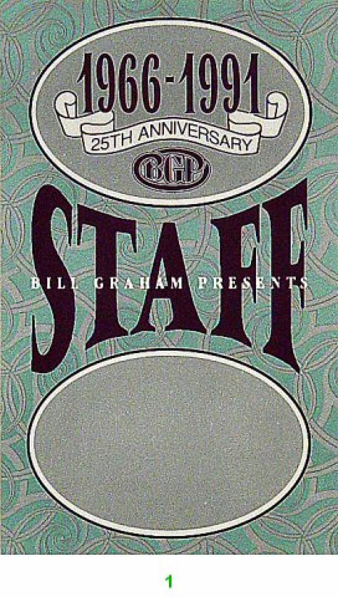 Bill Graham Presents Laminate, 1991 at Wolfgang's