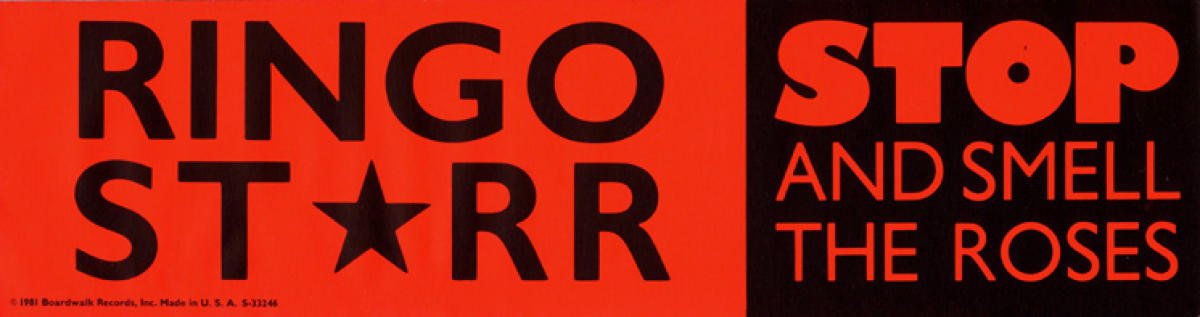 Ringo Starr Sticker, 1981 at Wolfgang's