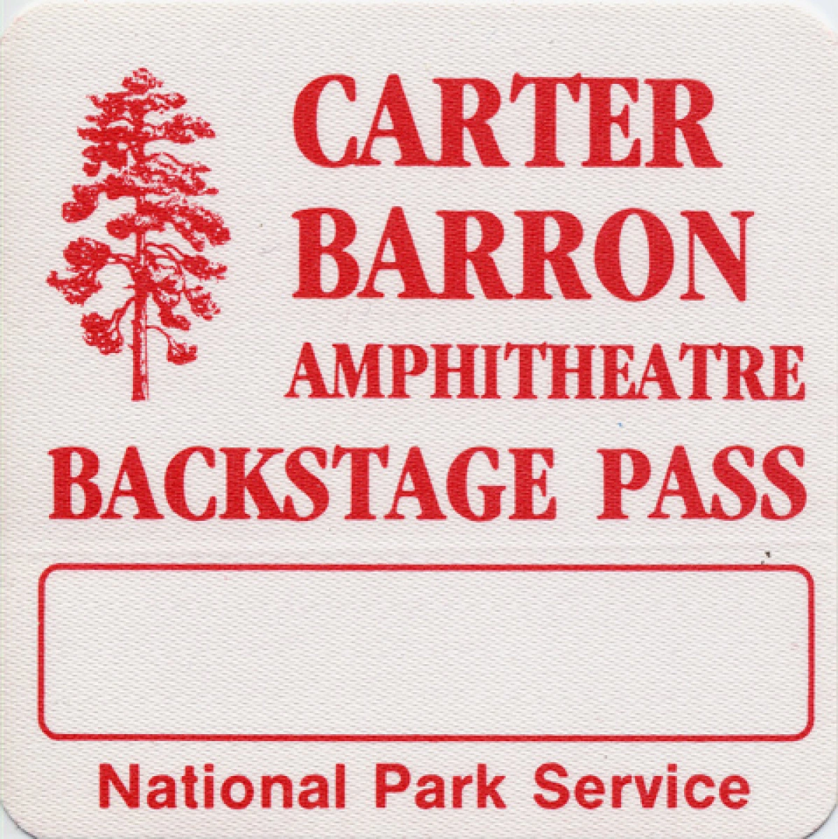 Carter Barron Amphitheatre Backstage Pass from Carter Barron ...