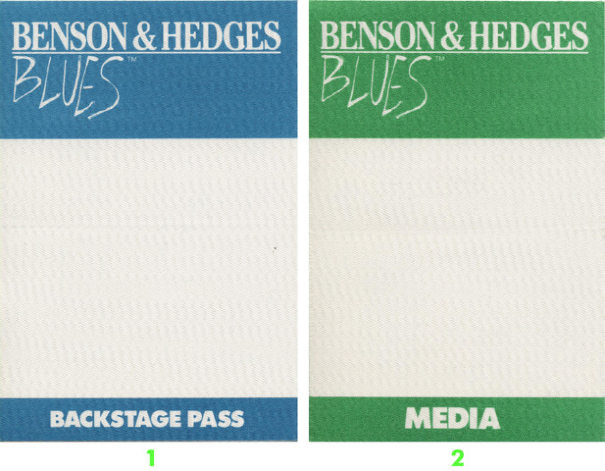 Benson & Hedges Blues Festival Backstage Pass at Wolfgang's