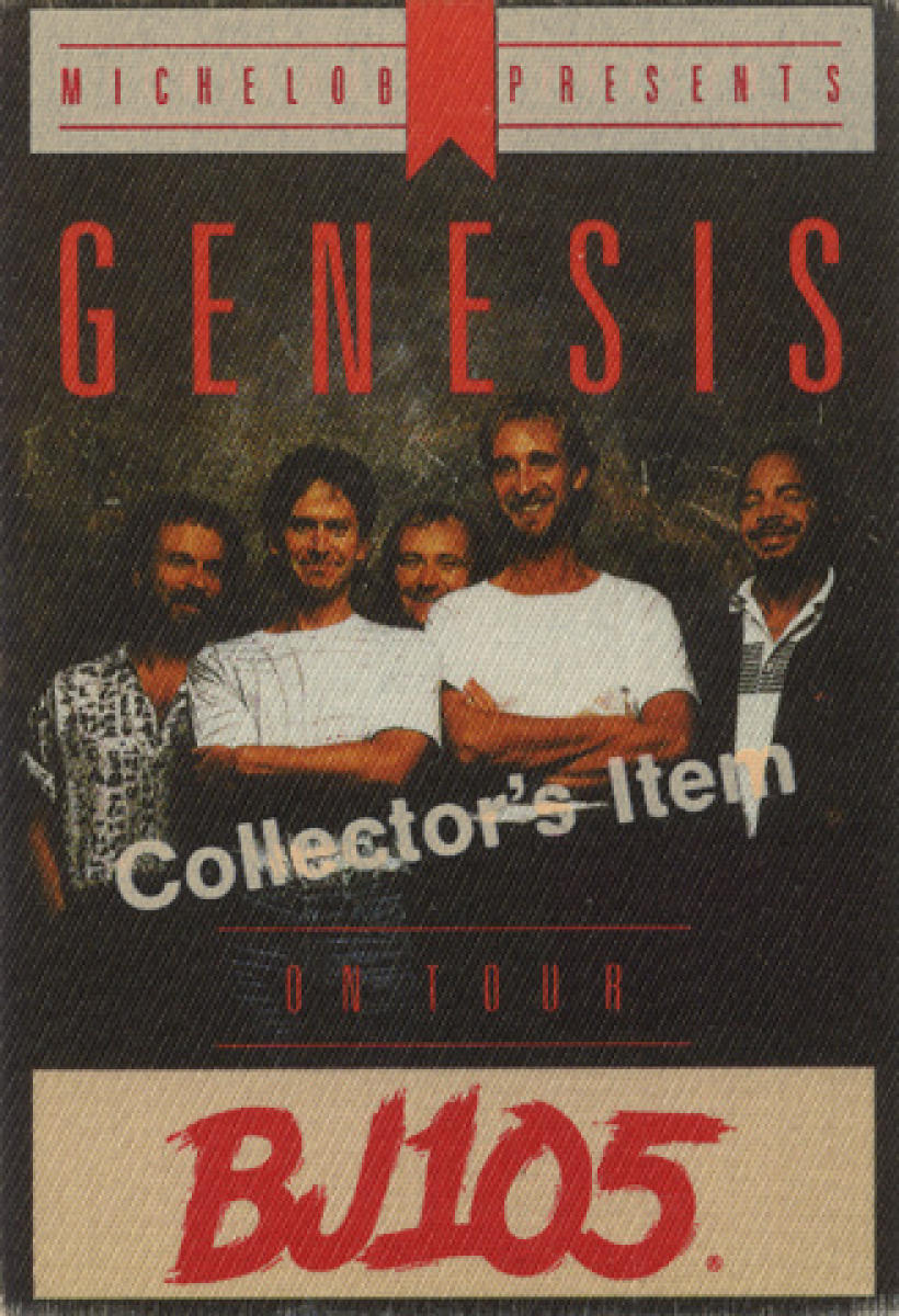 Genesis Backstage Pass, 1987 at Wolfgang's
