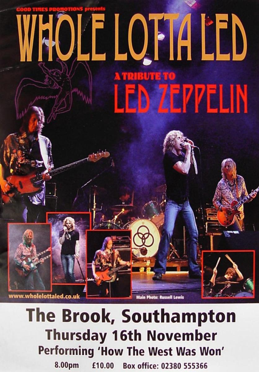 Whole Lotta Led Vintage Concert Handbill from Brook, Nov 16, 2006 at ...