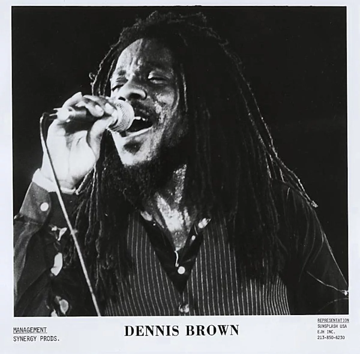 Dennis Brown Vintage Concert Photo Promo Print at Wolfgang's