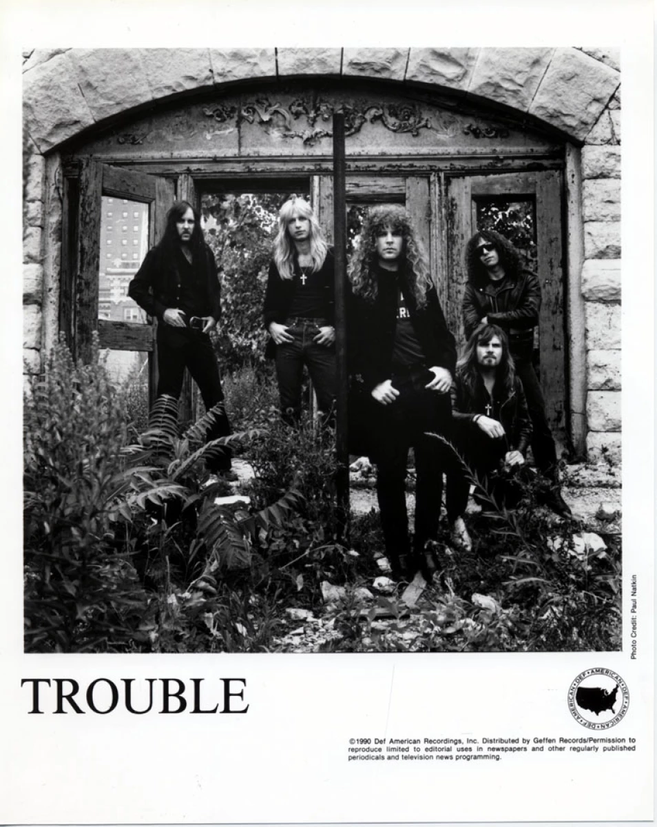 Trouble Vintage Concert Photo Promo Print, 1990 at Wolfgang's