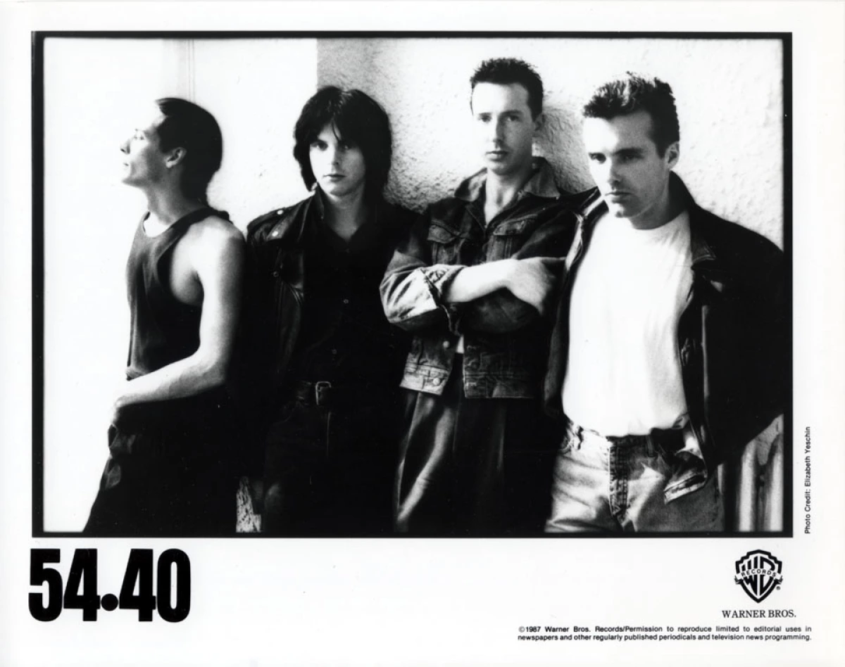 54-40 Vintage Concert Photo Promo Print, 1987 at Wolfgang's