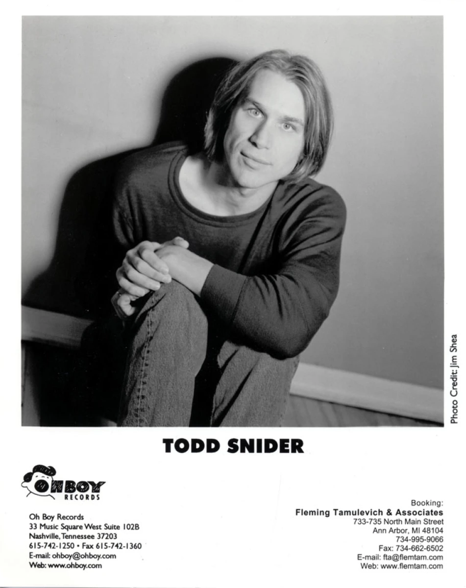 Todd Snider Vintage Concert Photo Promo Print at Wolfgang's