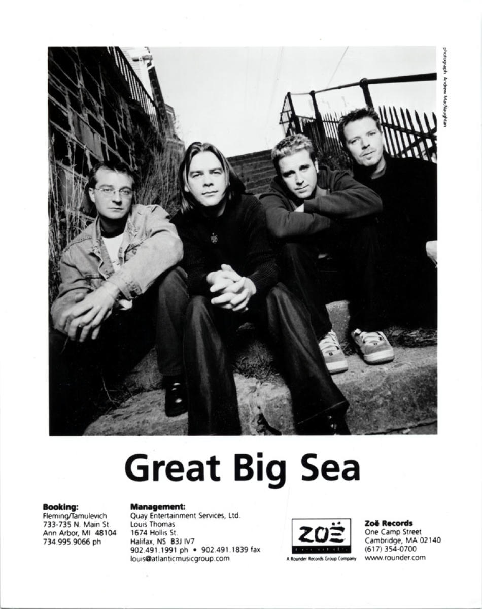 Great Big Sea Vintage Concert Photo Promo Print at Wolfgang's