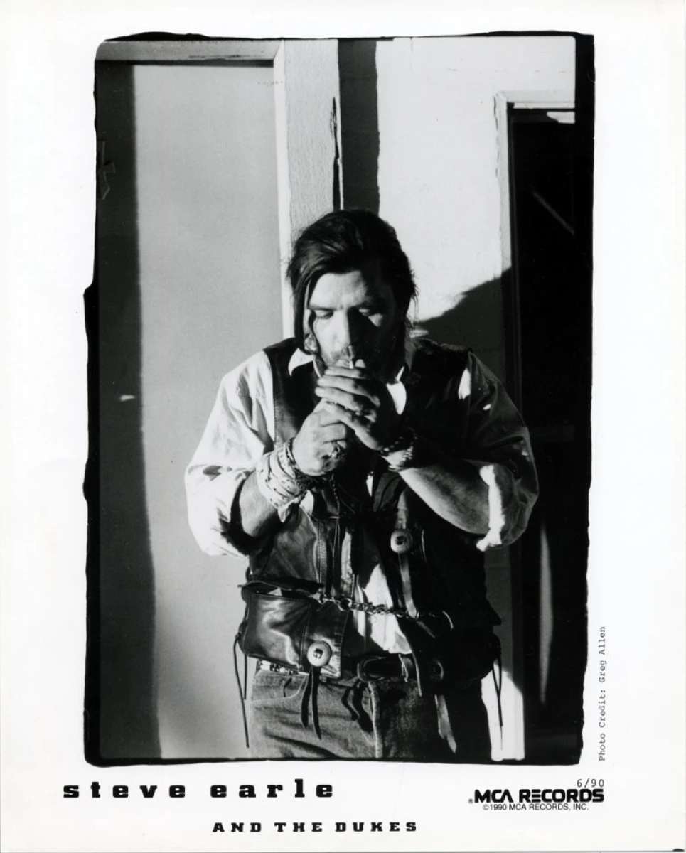 Steve Earle Vintage Concert Photo Promo Print, 1990 at Wolfgang's