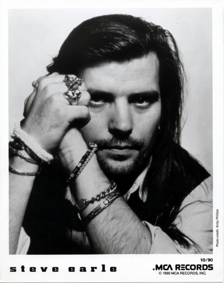 Steve Earle Vintage Concert Photo Promo Print, 1990 at Wolfgang's