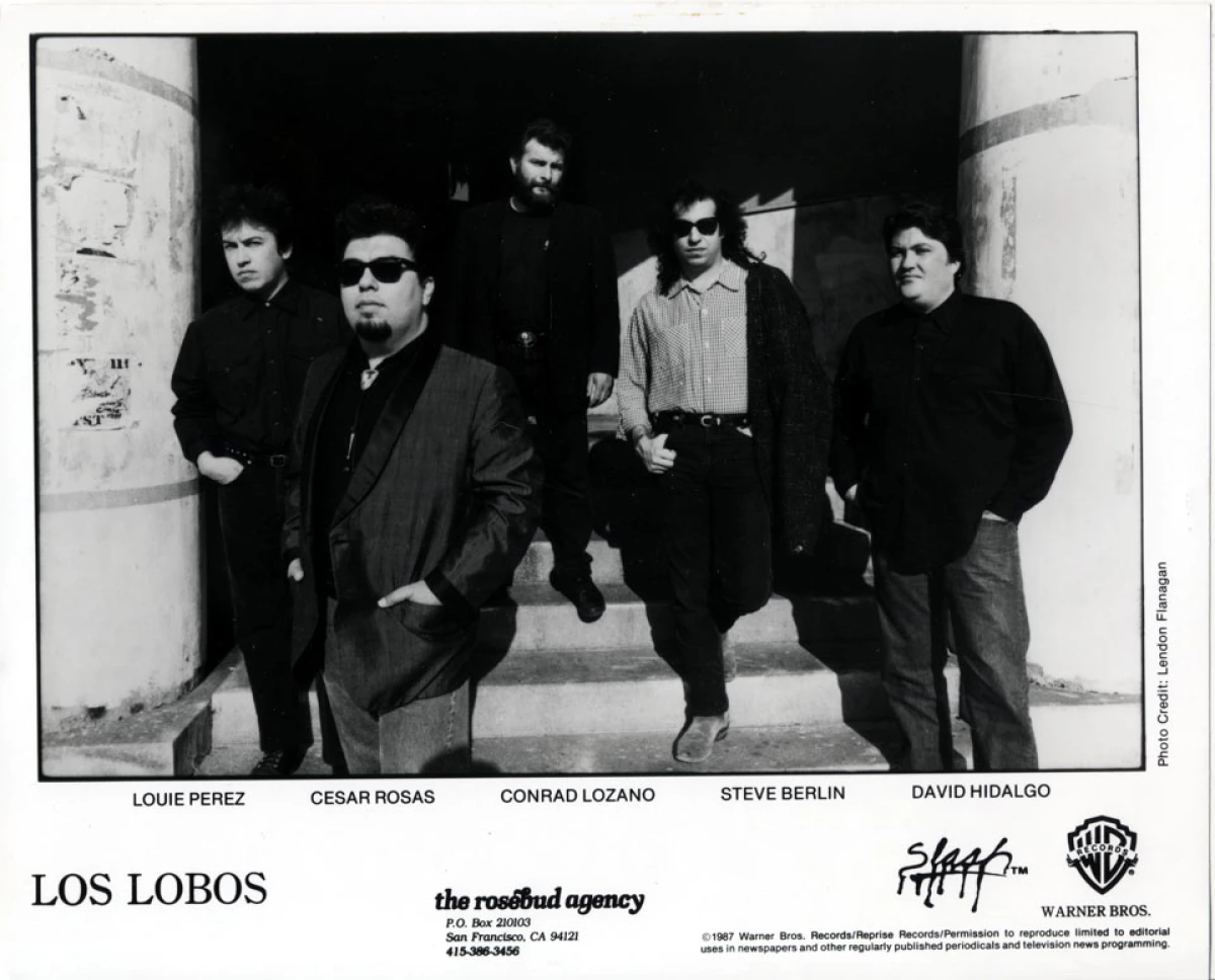 Los Lobos Vintage Concert Photo Promo Print, 1987 at Wolfgang's