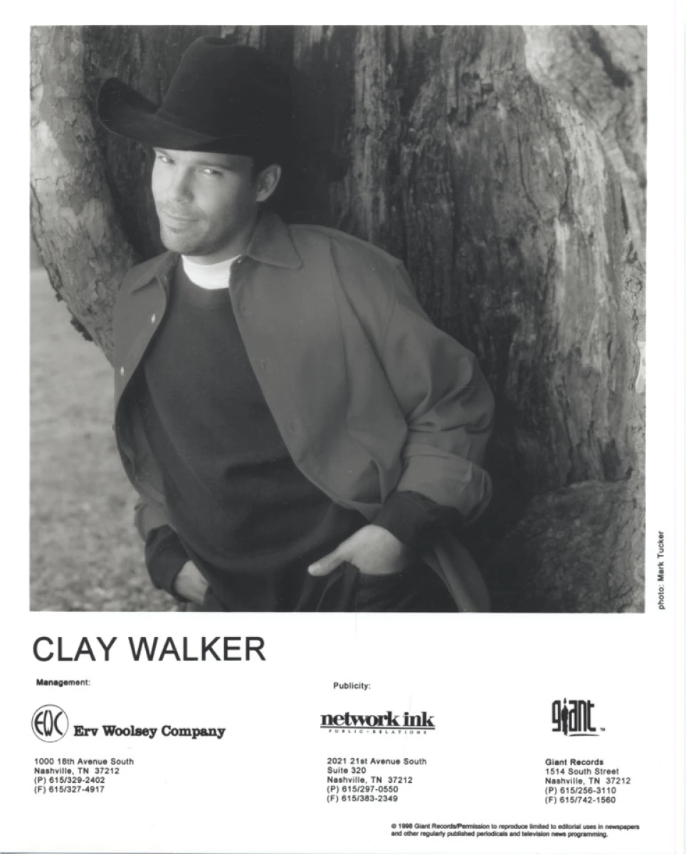 Clay Walker Vintage Concert Photo Promo Print, 1998 at Wolfgang's