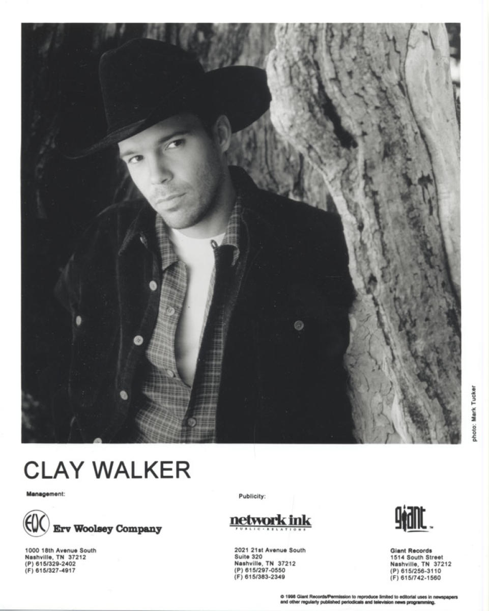 Clay Walker Vintage Concert Photo Promo Print, 1998 at Wolfgang's