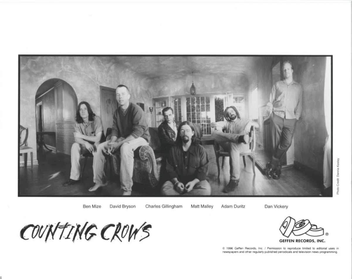 Counting Crows Vintage Concert Photo Promo Print, 1996 at Wolfgang's