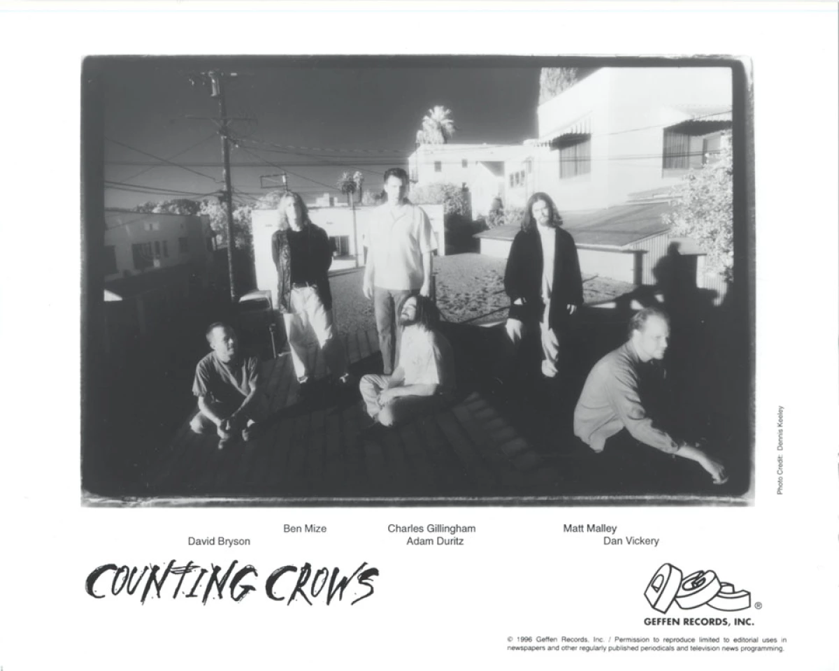 Counting Crows Vintage Concert Photo Promo Print, 1996 at Wolfgang's