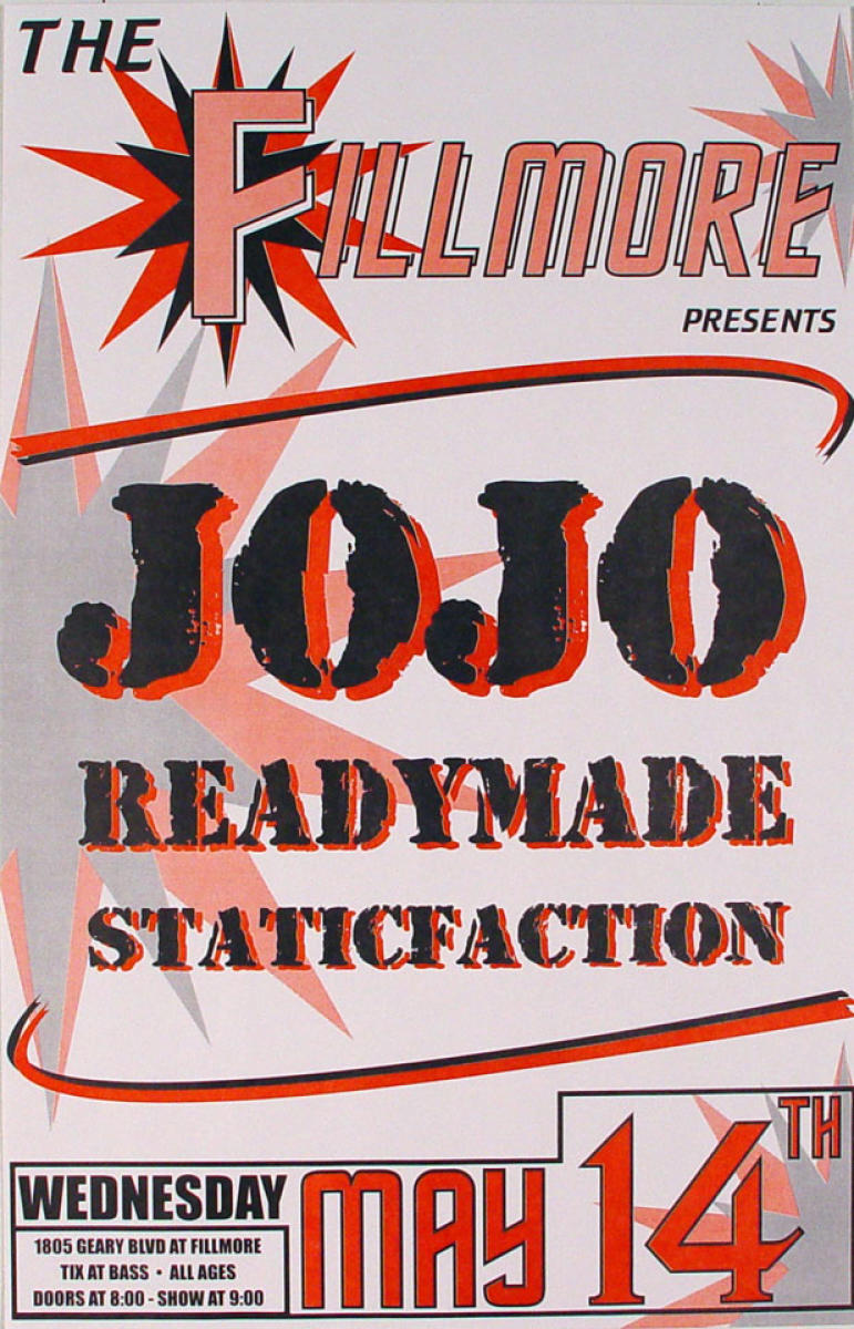 JoJo Vintage Concert Poster from Fillmore Auditorium, May 14, 1997 at ...