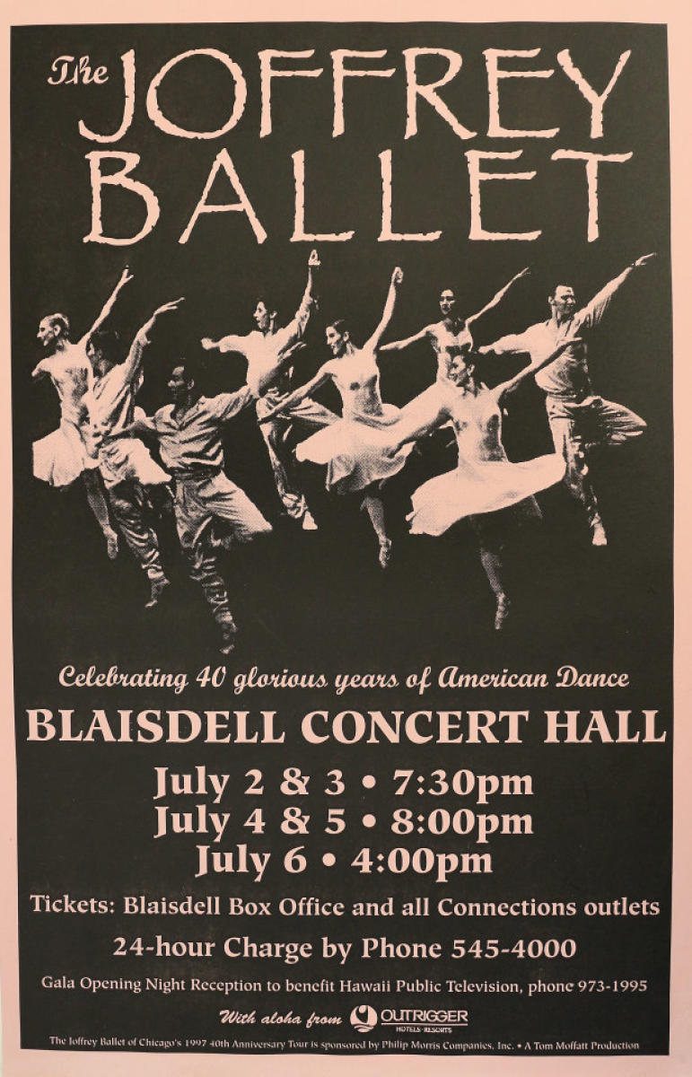 The Joffrey Ballet Vintage Concert Poster from Blaisdell Arena, 1997 at ...