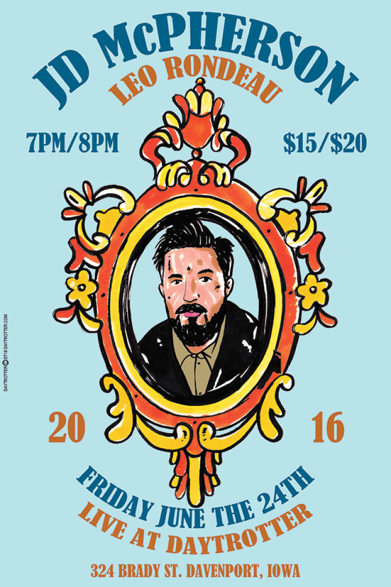 JD McPherson Vintage Concert Poster from Daytrotter, Jun 24, 2016 at ...