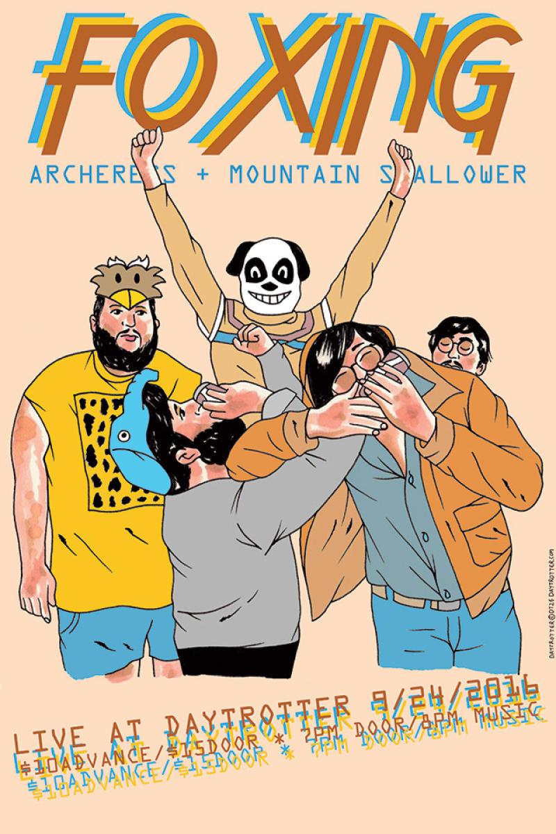 Foxing Vintage Concert Poster from Daytrotter, Sep 24, 2016 at Wolfgang's