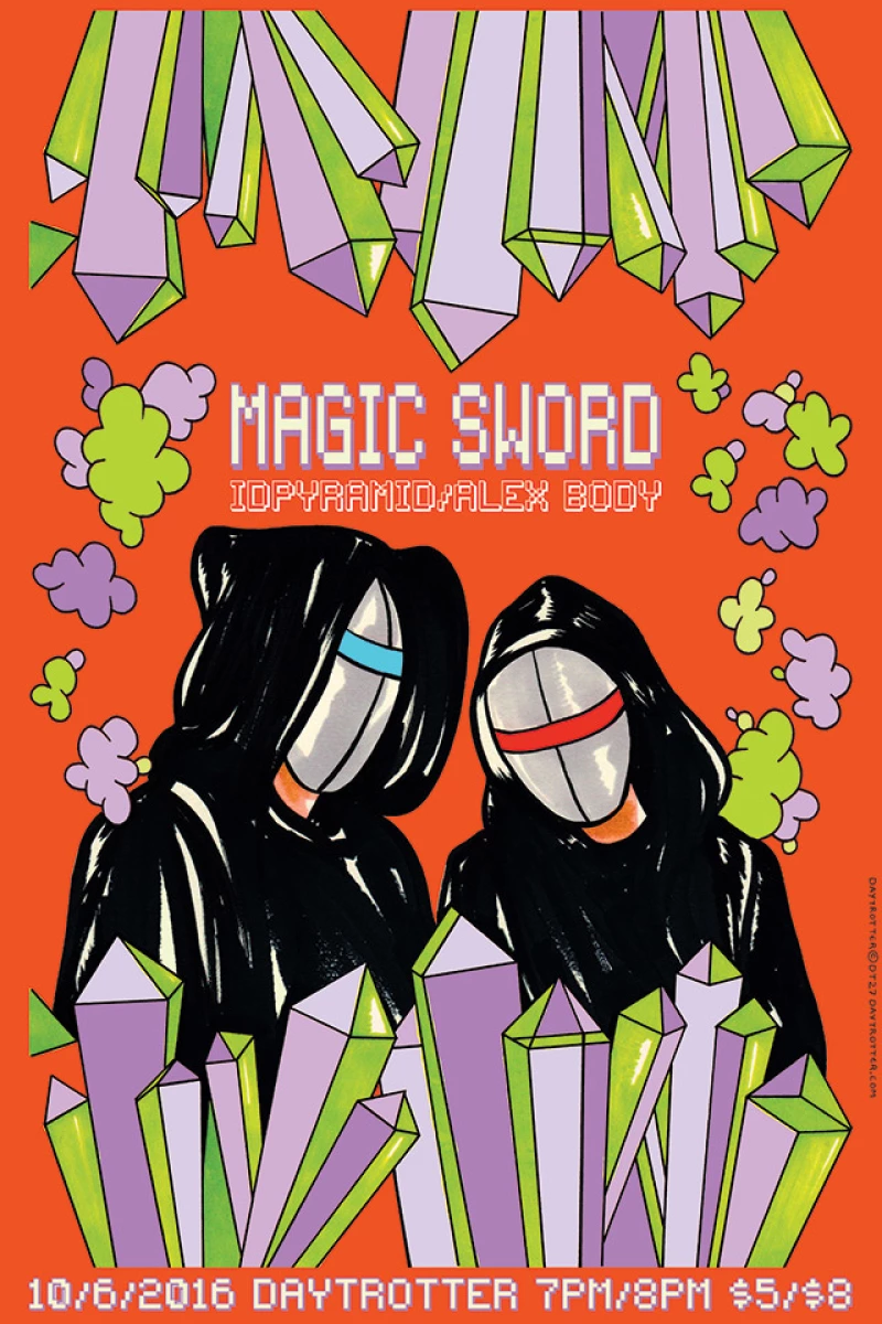 Magic Sword Vintage Concert Poster from Daytrotter, Oct 6, 2016 at ...