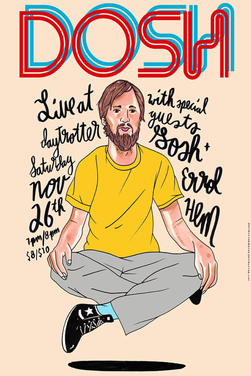Dosh Vintage Concert Poster from Daytrotter, Nov 26, 2016 at Wolfgang's