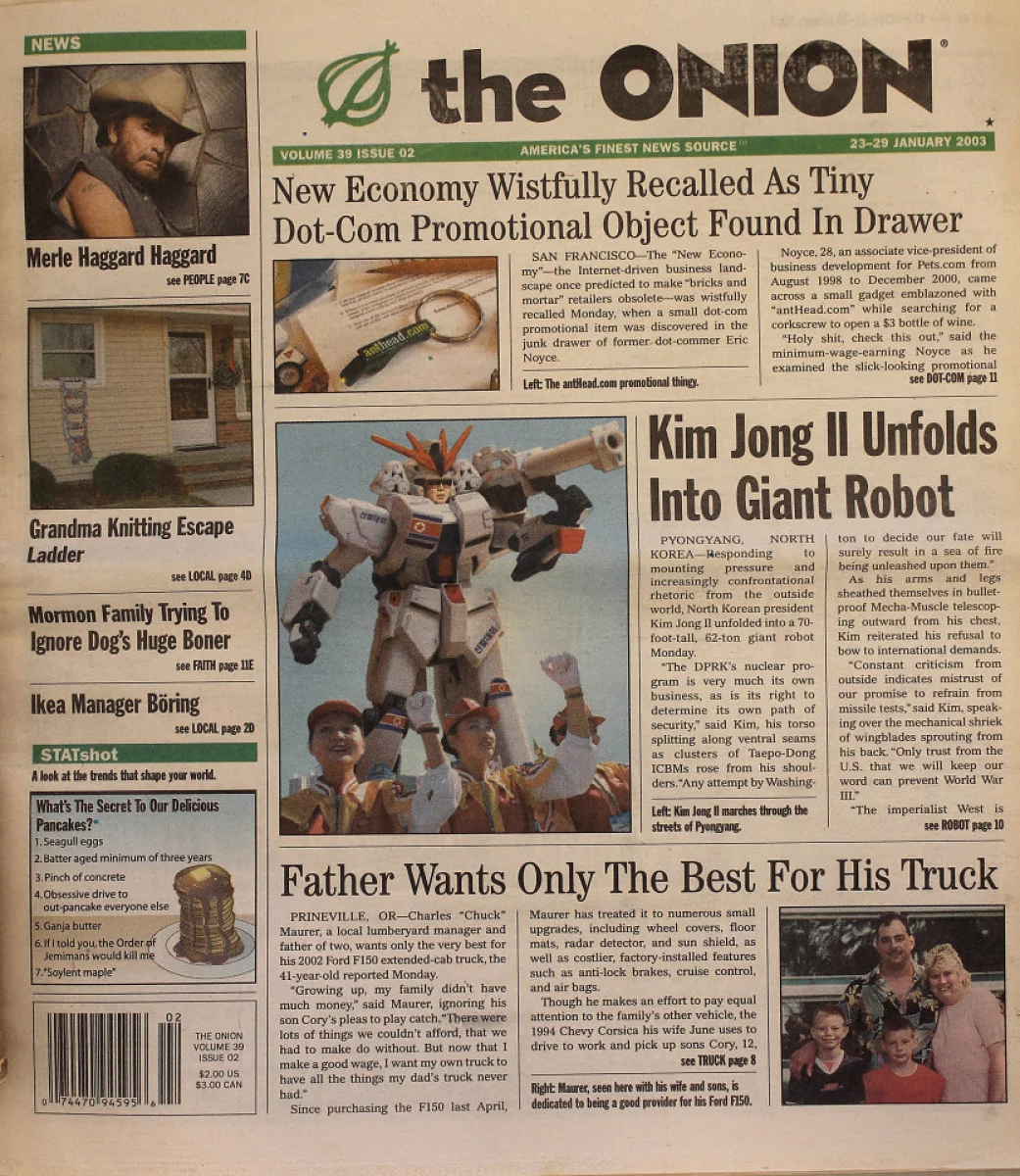 The Onion | January 23, 2003 at Wolfgang's