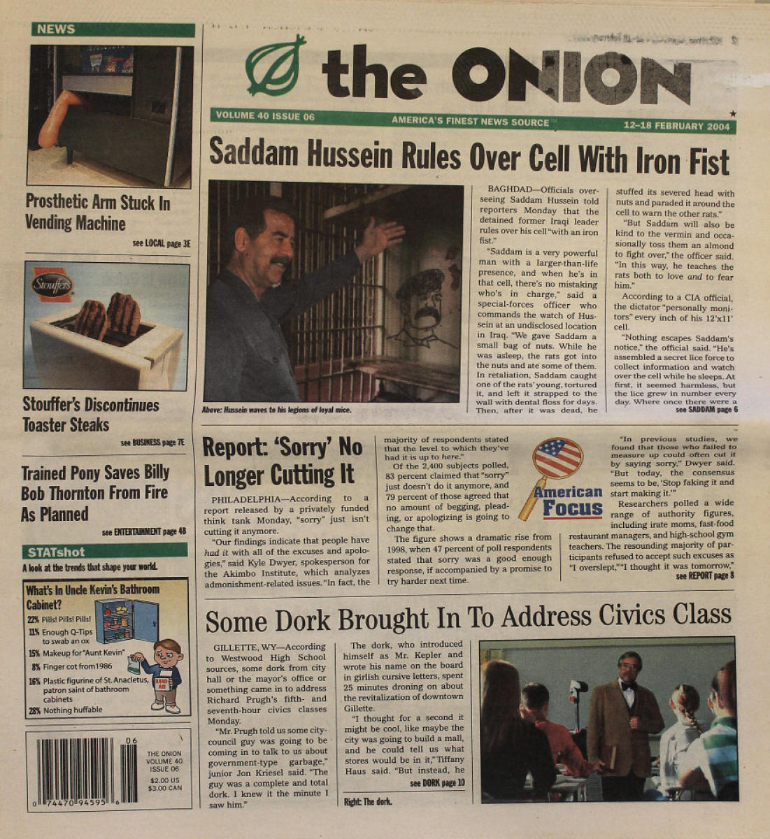 The Onion | February 12, 2004 at Wolfgang's