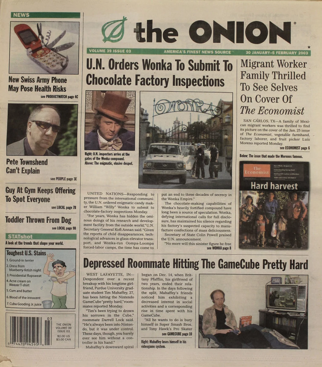 The Onion | January 30, 2003 at Wolfgang's