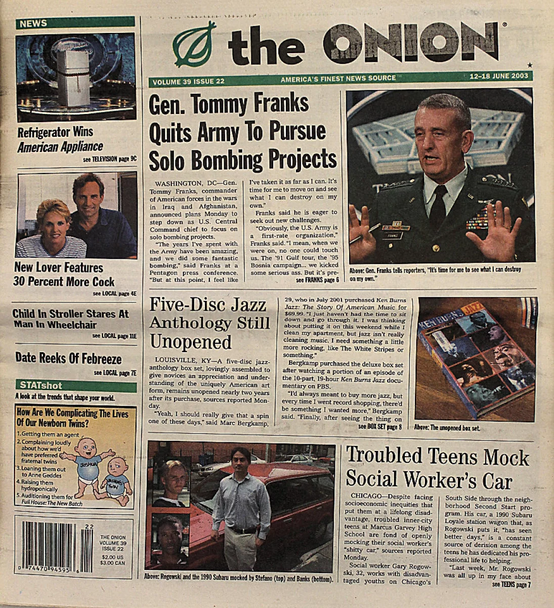 The Onion | June 12, 2003 at Wolfgang's